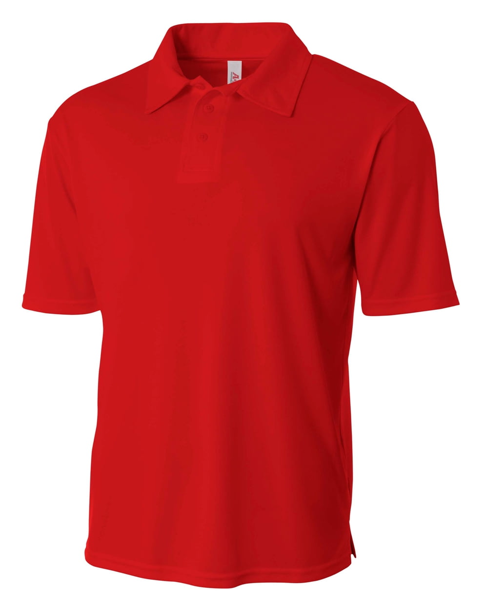 A4 Solid Interlock Polo For Men in Scarlet | N3261 - Walmart.com