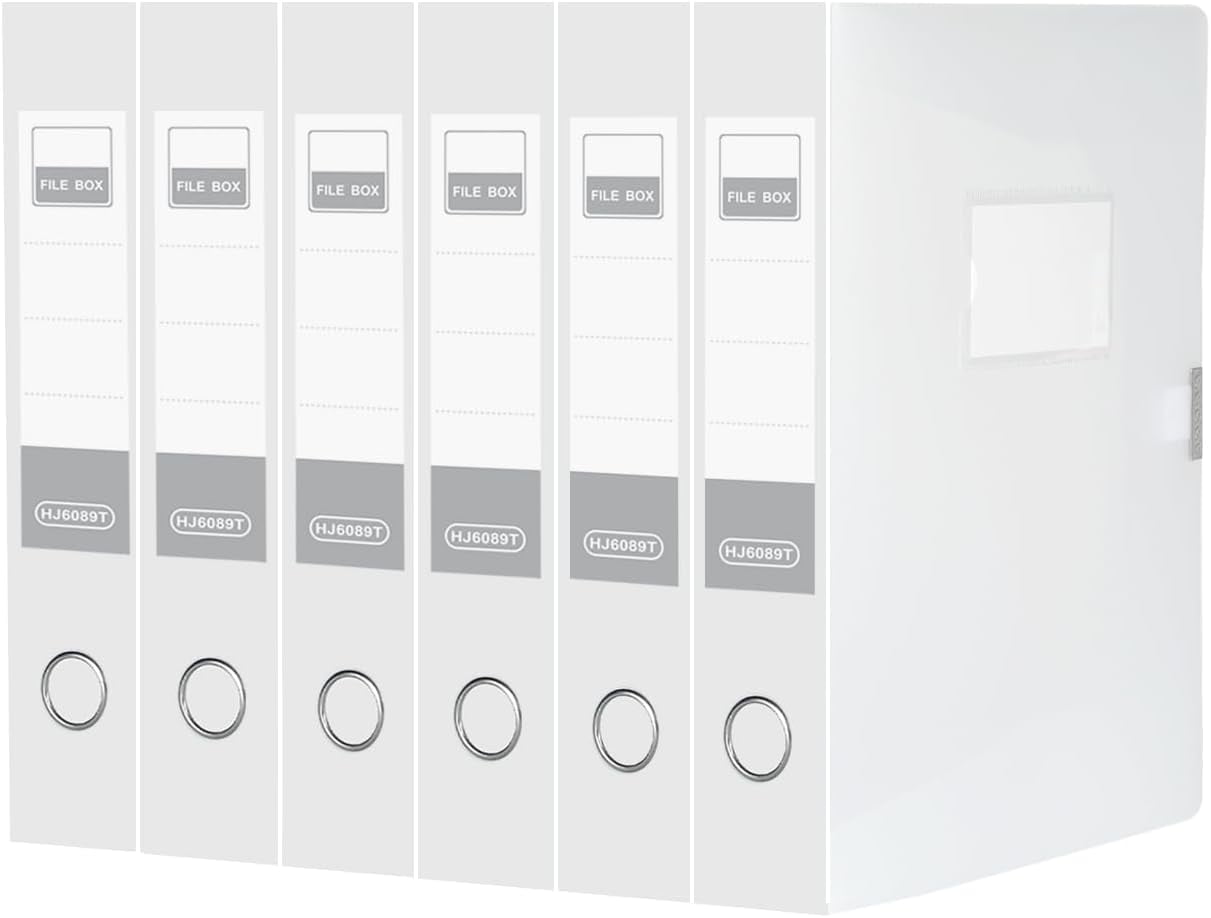 A4 Storage File Boxes Plastic Archives Cases with Lid, File Folder ...