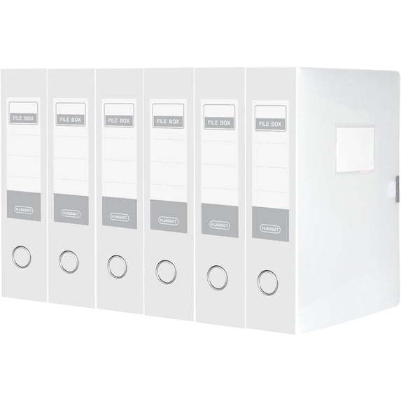 A4 Storage File Boxes Plastic Archives Cases with Lid, File Folder ...