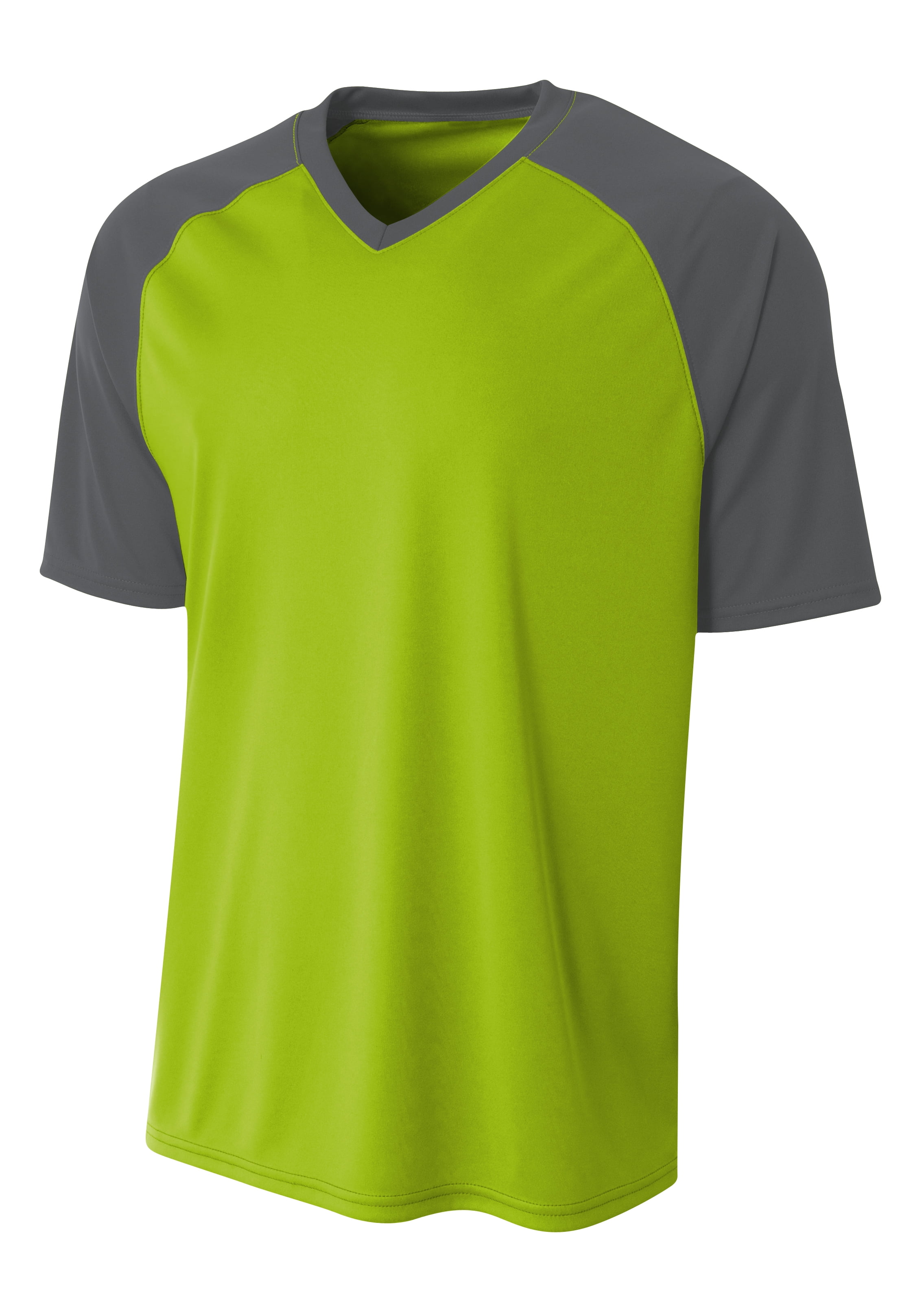 A4 Strike Raglan Tee For Men in Lime/Graphite | N3373 - Walmart.com