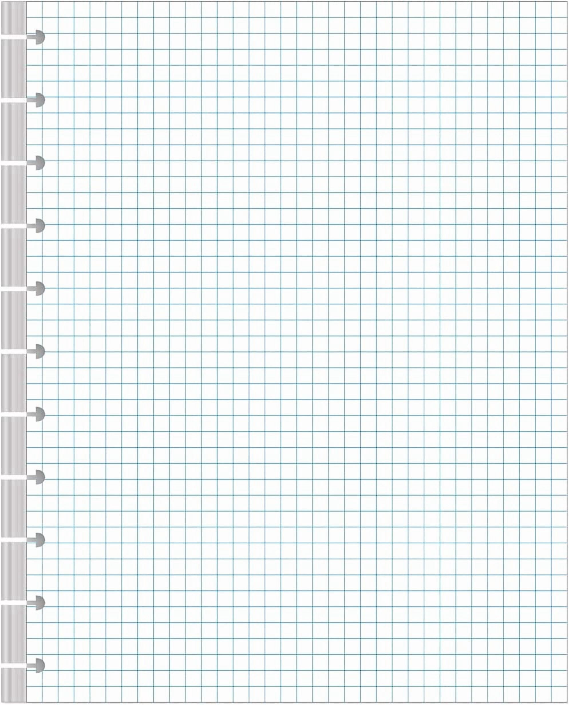 A4 TUL Discbound Grid Filler Paper - 11 Disc Graph Paper, Letter Size ...