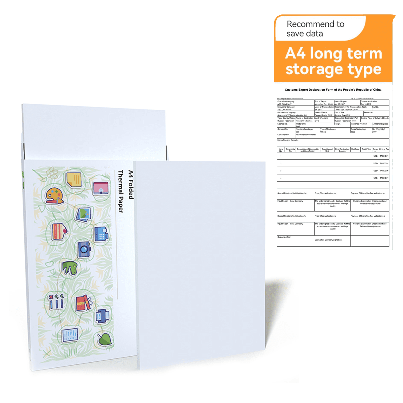 A4 Thermal Paper Thermal Printing Paper 210*30mm for A4 Wireless ...