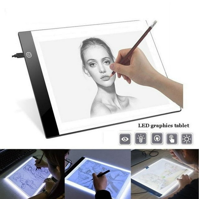 A4 Tracing Light Box, Ultra-Thin Portable Light Pad with Adjustable ...