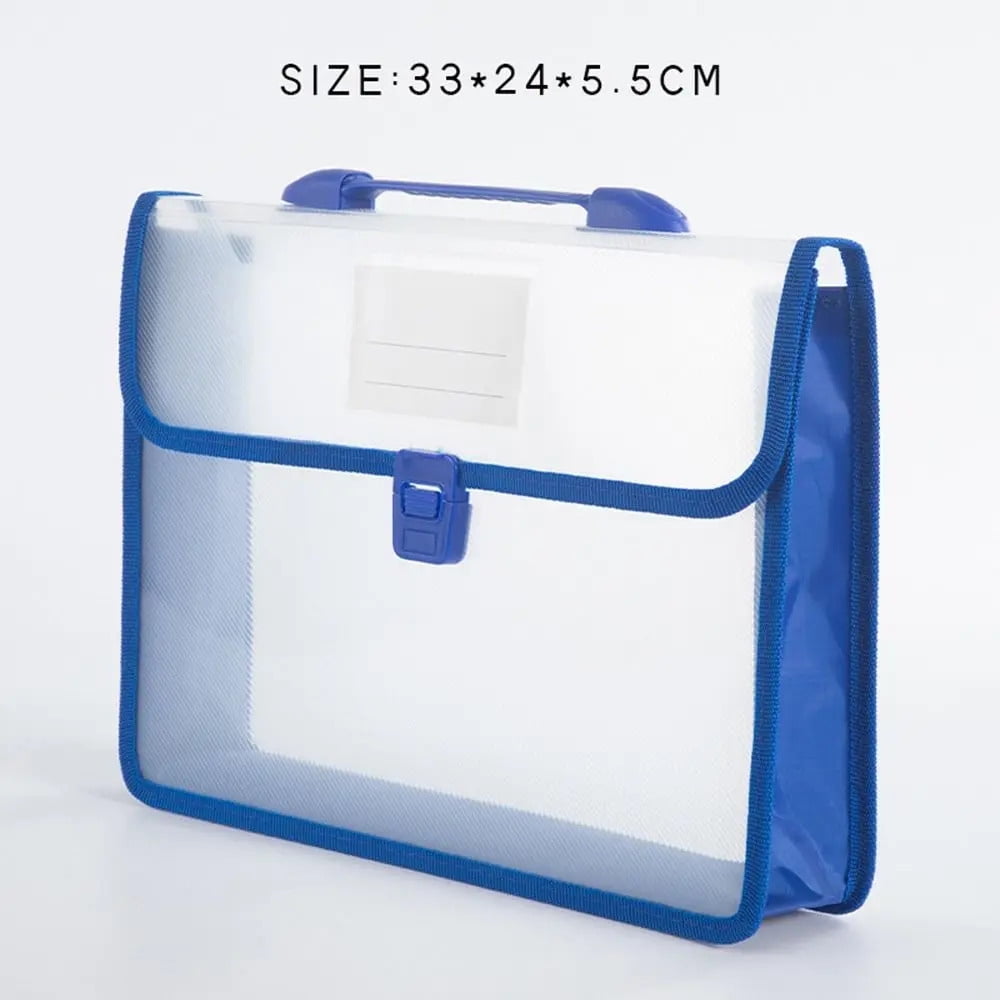 A4 Transparent File Folders Portable File Bag Briefcase Handbag ...