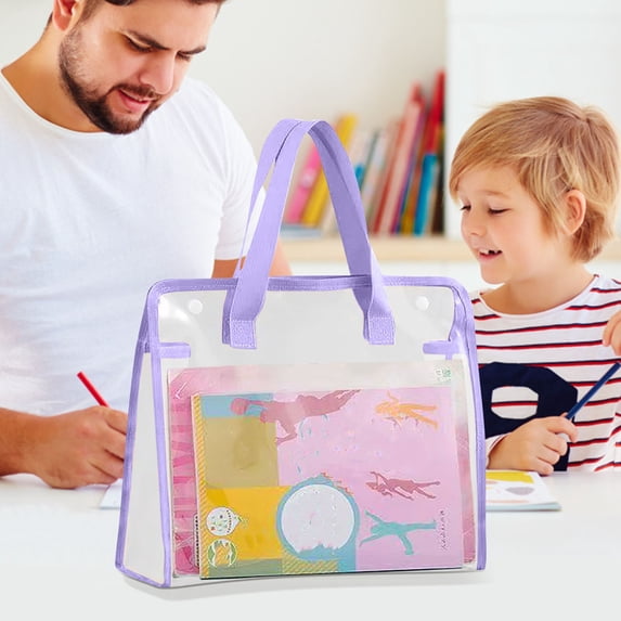 A4 Transparent Homework Storage Bag Large Capacity Thickened Exam Paper ...