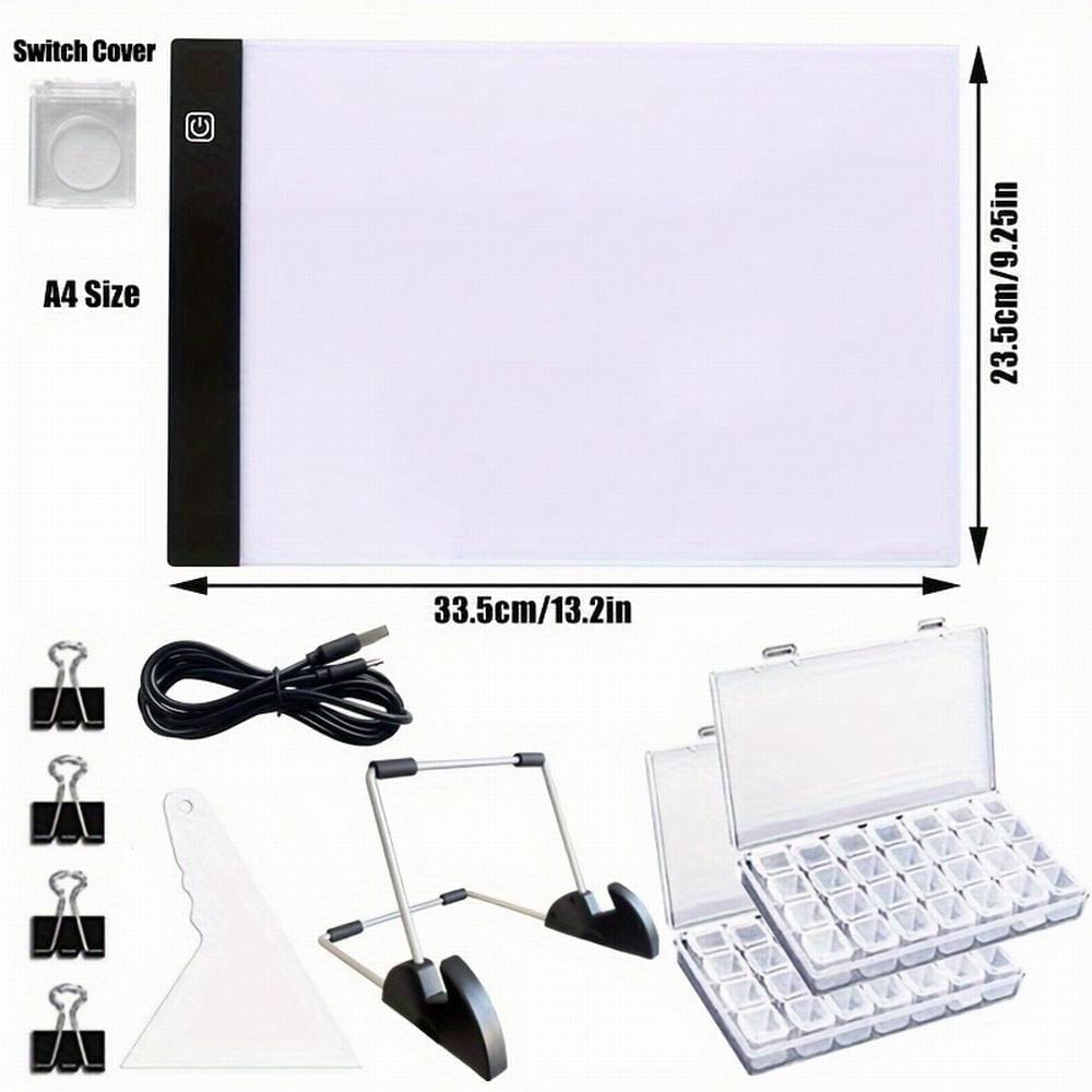A4 USB Powered LED Light Pad, Adjustable Brightness Drawing Copy Board ...