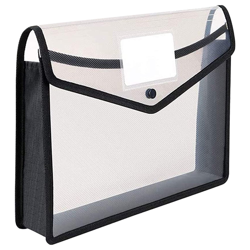 Document Folder A4 Wallet Stackable Storage Containers Clear Office ...