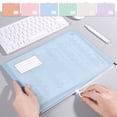 A4 Zipper File Folder Waterproof Plastic Document Organizer with Label ...