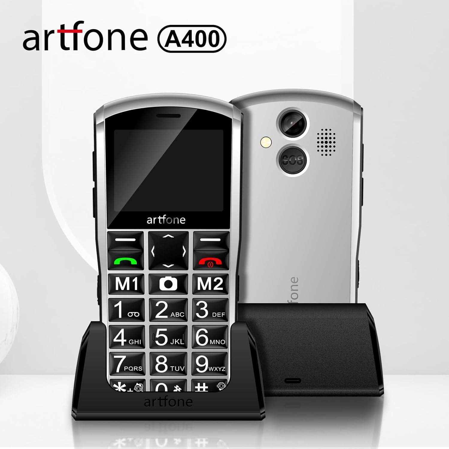 A400 4G Big Button Cell Phone for Elderly with 2MP Camera | 1800mAh ...