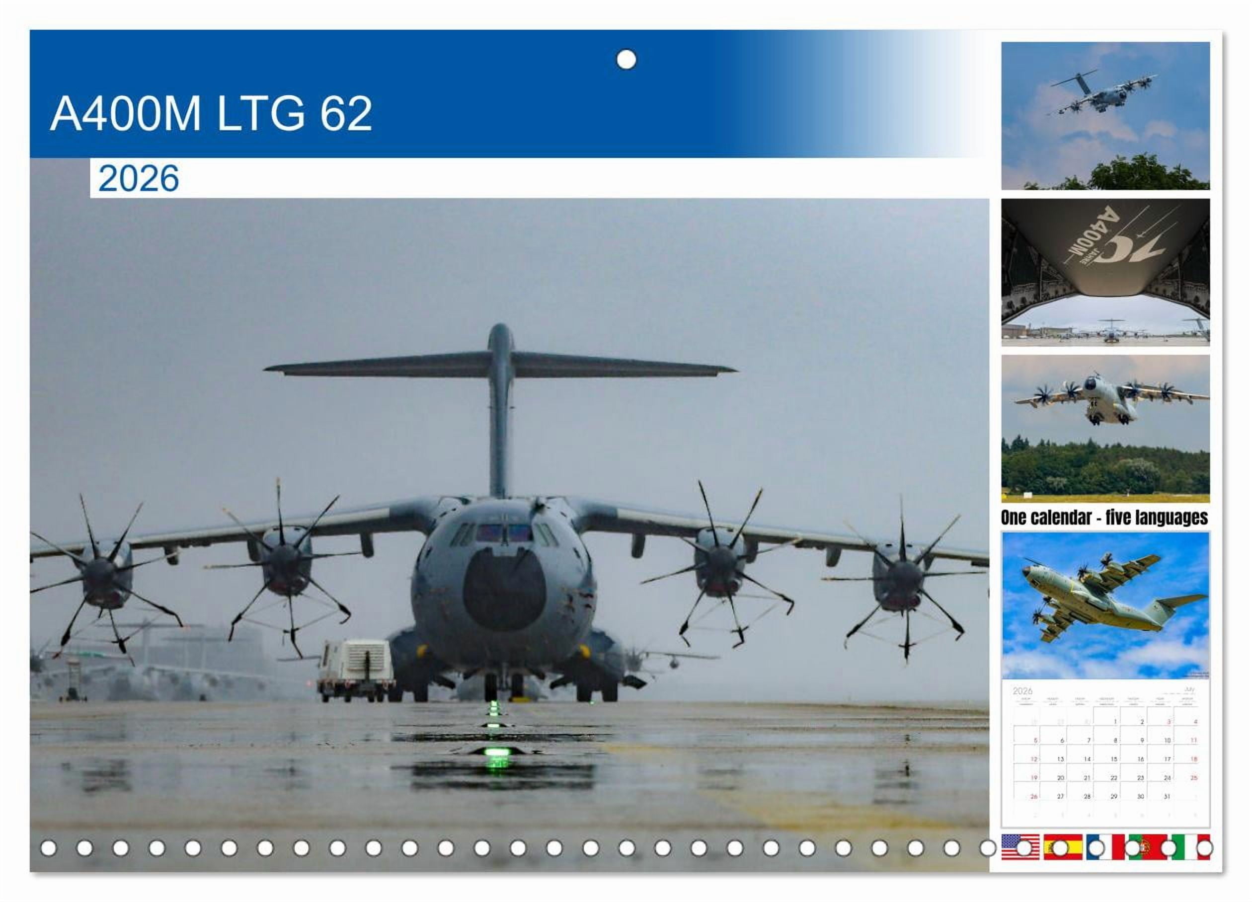 A400M LTG 62 (Monthly Wall Calendar 2026 11.7 x 16.5 (open)), CALVENDO 14 Month Calendar ...