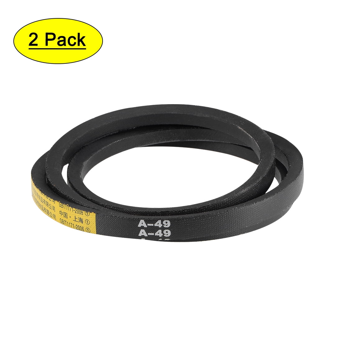 A49 V-Belts 49" Mid-Perimeter, A-Section 2pcs Durable Heat & Oil ...