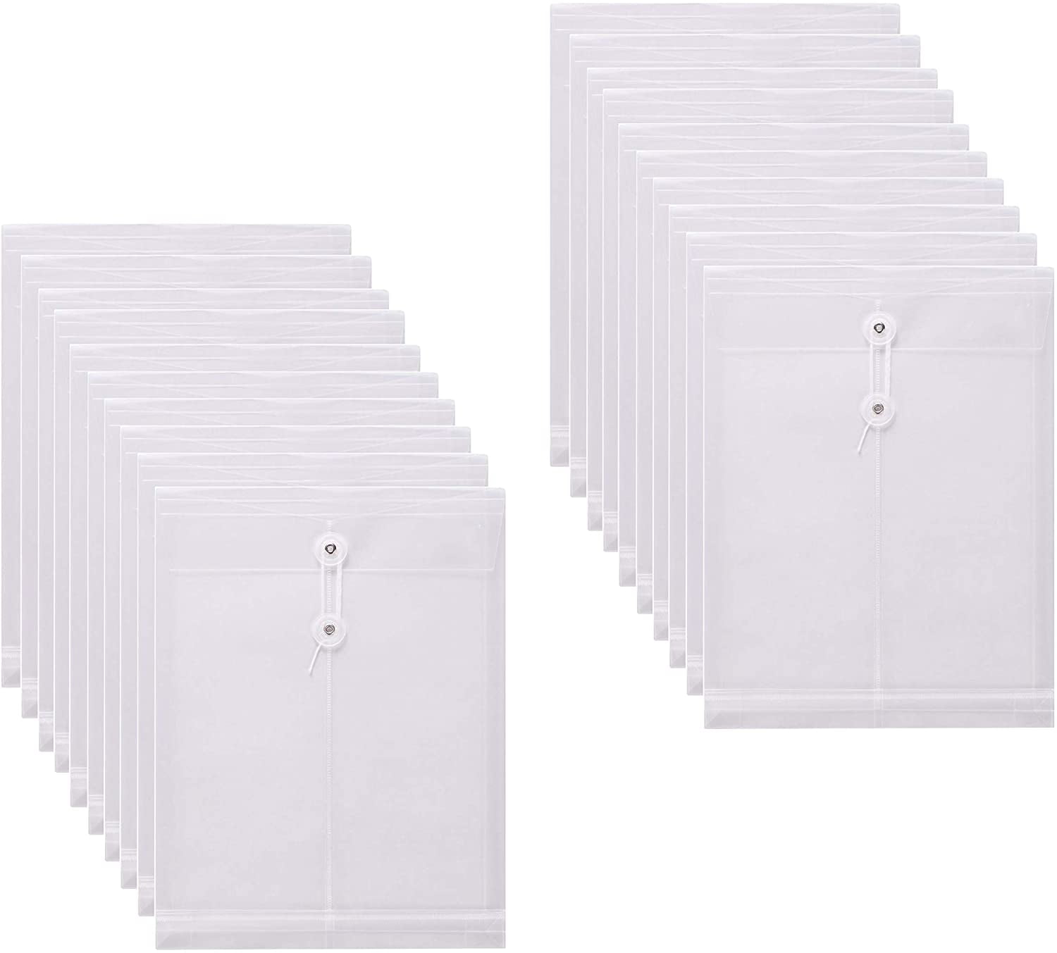 A4Letter Size Clear Poly Envelopes with String Closure Top Opening ...