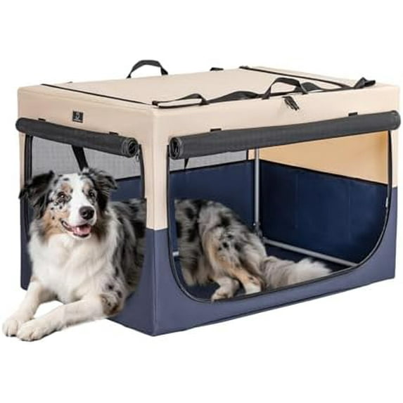 A4Pet Collapsible Dog Kennel - 36 Inch Adjustable Stainless Steel Frame, Lightweight, Durable ...