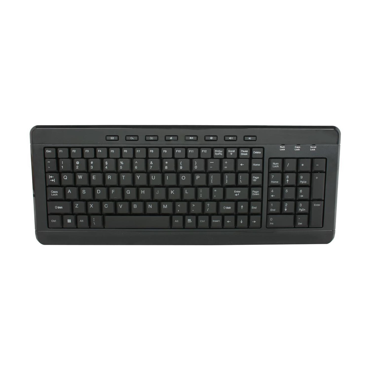 A4tech USB Wired Slim Keyboard with Blue LED, Black - Walmart.com
