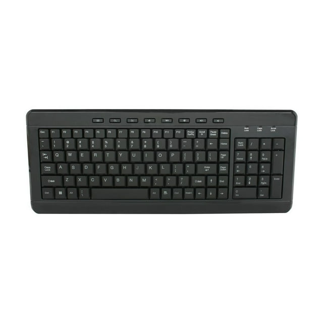 A4tech USB Wired Slim Keyboard with Blue LED, Black - Walmart.com
