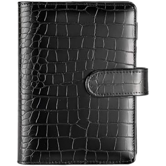 A5 6 Ring Binder Cover Crocodile - Large PU Leather Notebook Binder ...