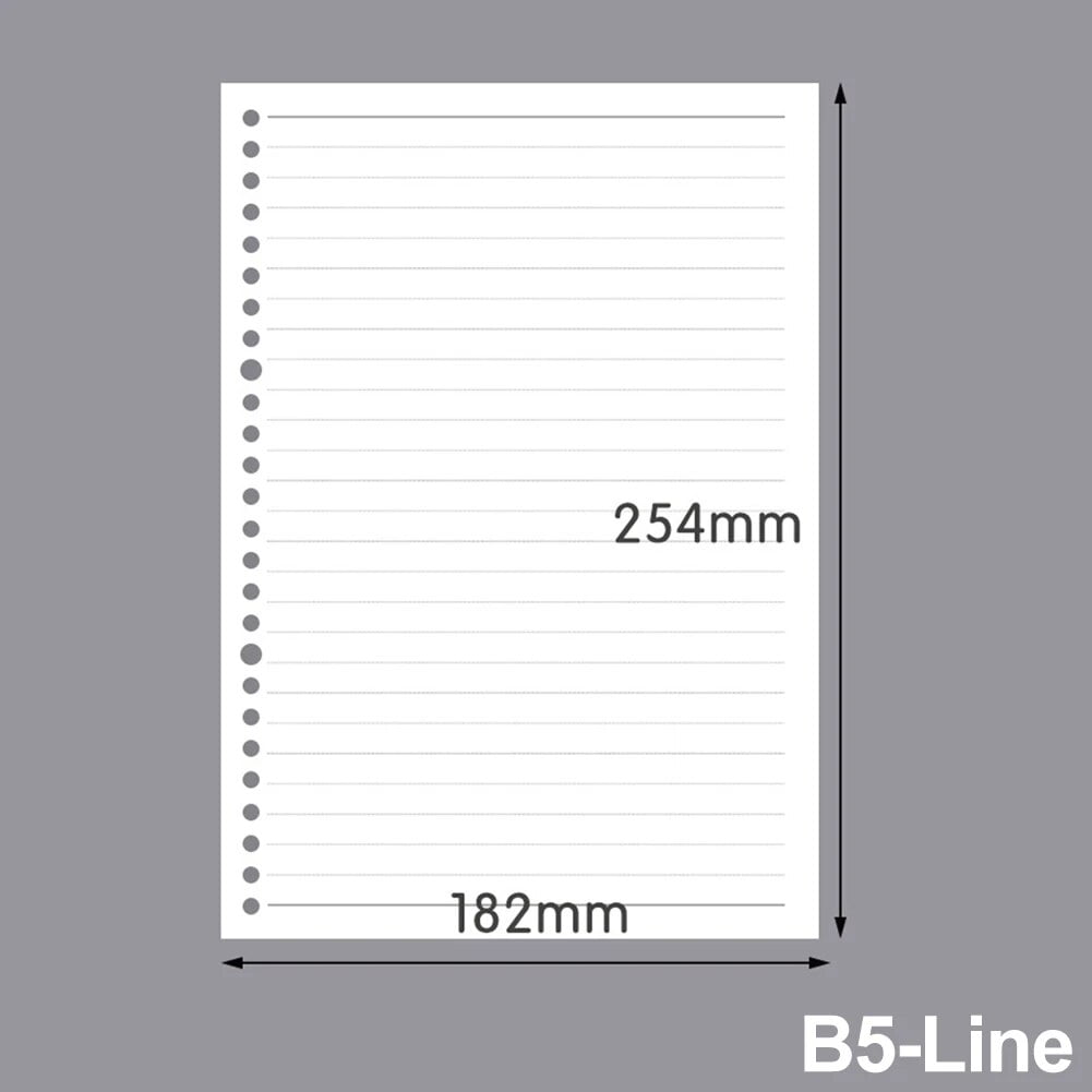 A5 A4 B5 Loose Leaf Notebook Refill Spiral Binder Inner Page Weekly ...