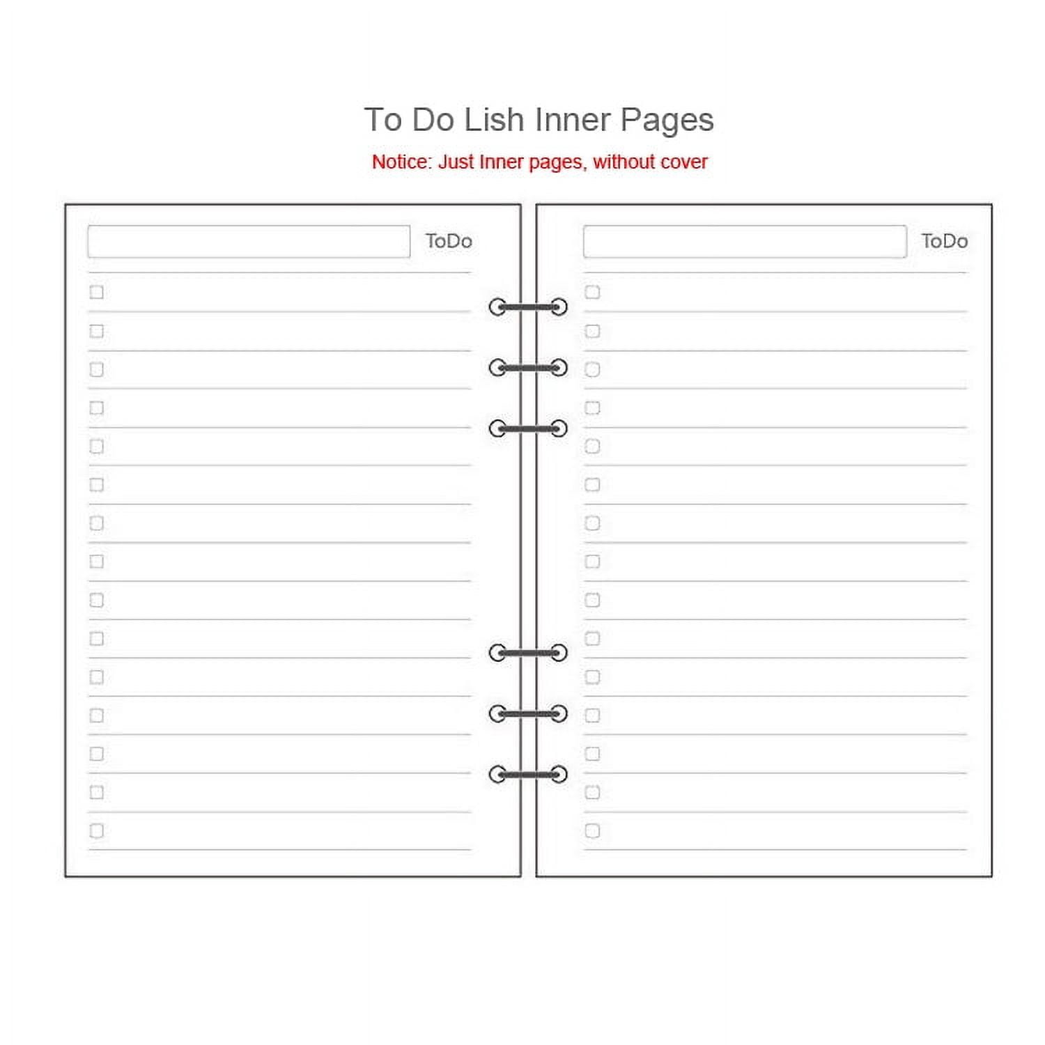 A5 A6A7 45 Sheets Loose Leaf Notebook Refill Spiral Binder Inner Page ...