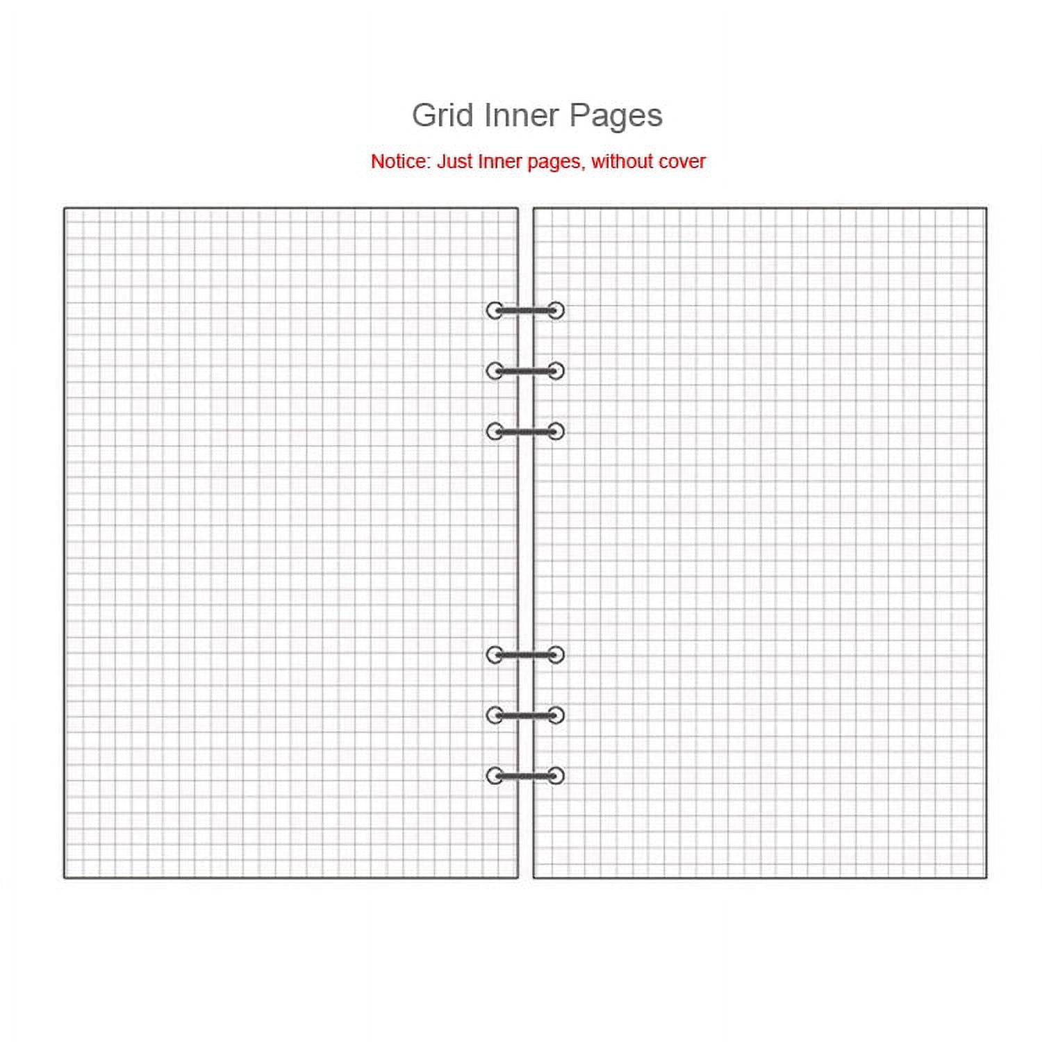 A5 A6A7 45 Sheets Loose Leaf Notebook Refill Spiral Binder Inner Page ...