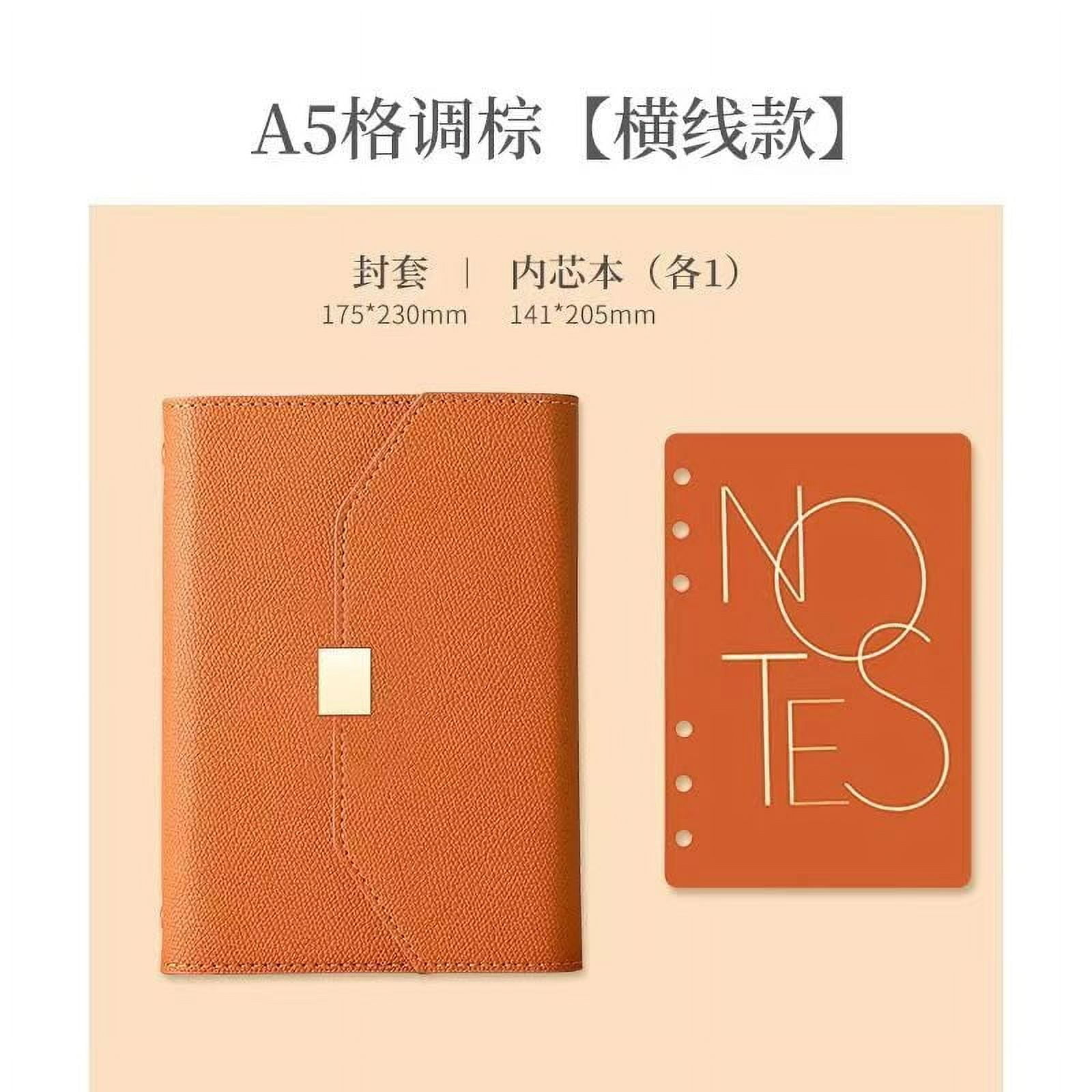 A5 Binder Loose-leaf Refillable Notebook Diary Organizer, A5 PU Leather ...