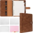 A5 Binder Refillable Planner Notebook 6 Ring PU Leather Binder Journal ...
