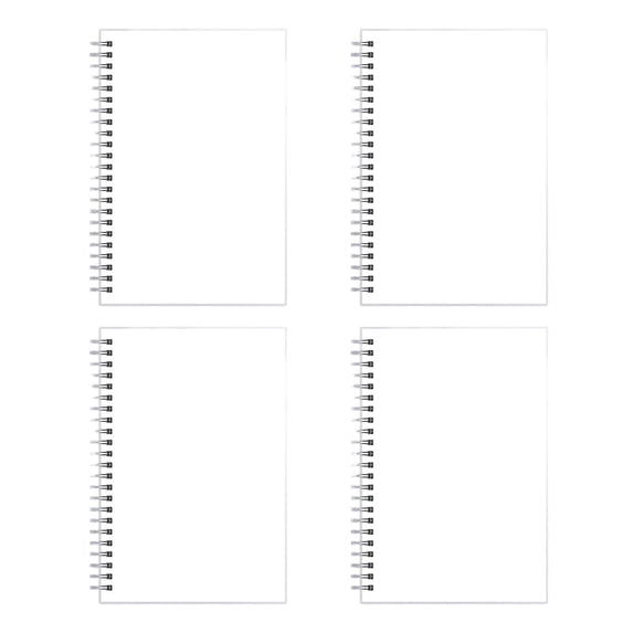 A5 Blank Notebooks Wirebound Sketch Journals Thick Unlined Paper Plain ...
