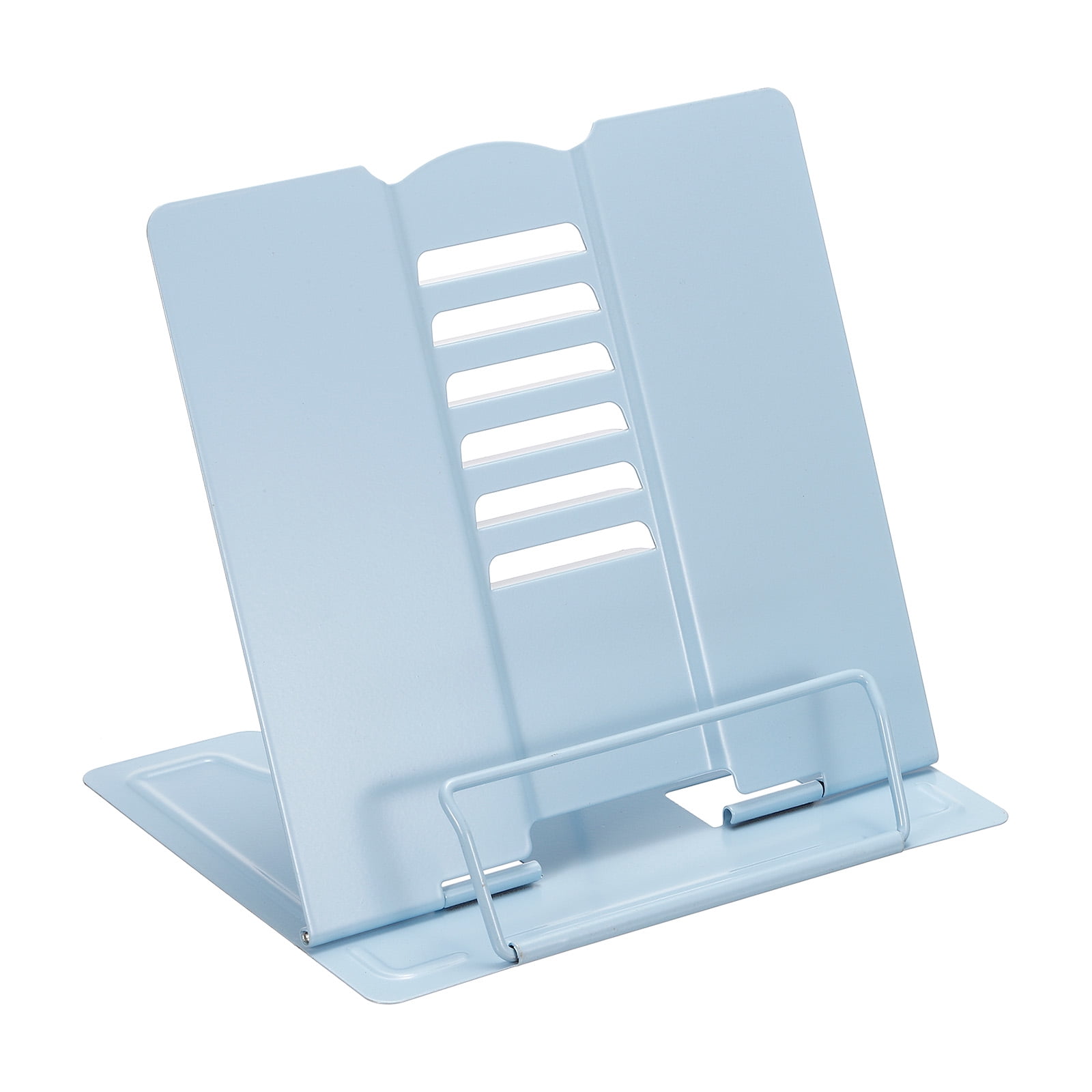 A5 Book Stand, Iron Adjustable Foldable Book Display Holder, Light Blue ...