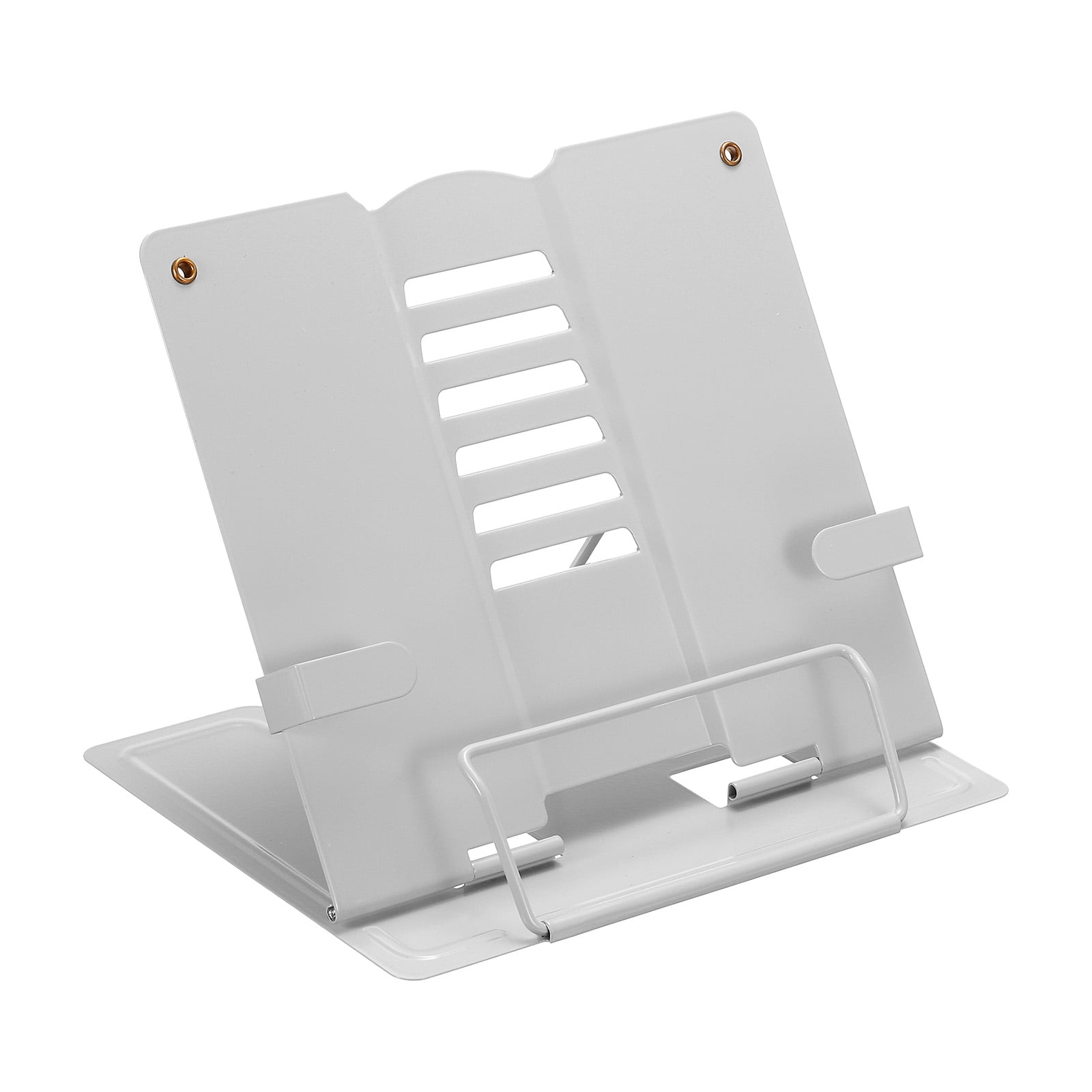A5 Book Stand, Iron Adjustable Foldable Book Display Holder with Clips ...