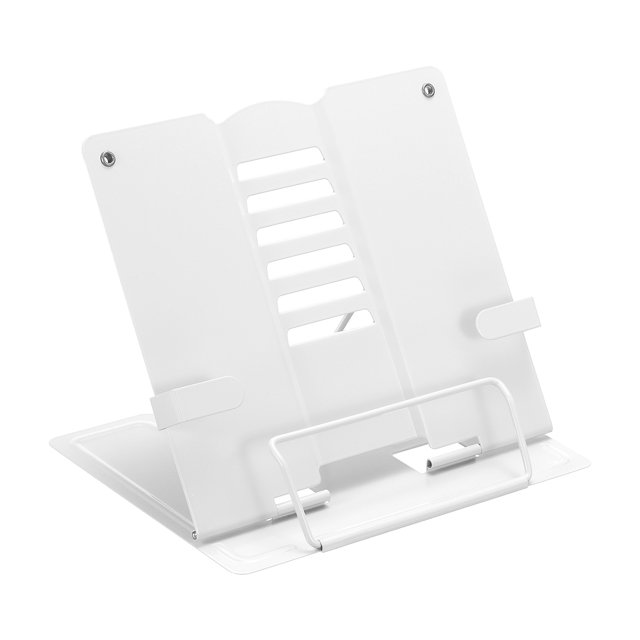A5 Book Stand, Iron Adjustable Foldable Book Display Holder with Clips ...