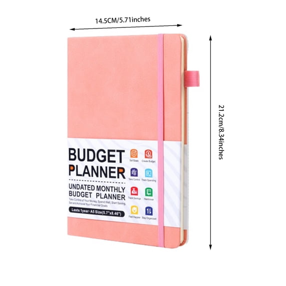 A5 Budget Planner with Elastic Closure, Monthly Cash Planner Notebook ...