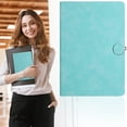 A5 Circle Buckle Closure Notebook, Pu Leather Lined Notebook, Portable ...