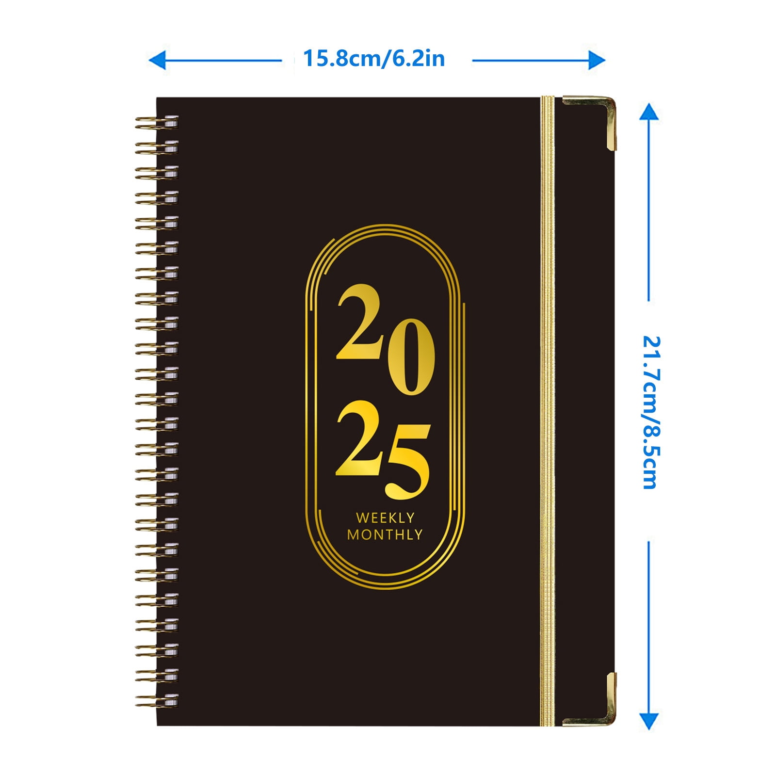 A5 Coil Notebook 2025 Calendar Book Weekly Planner Work Record Agenda ...