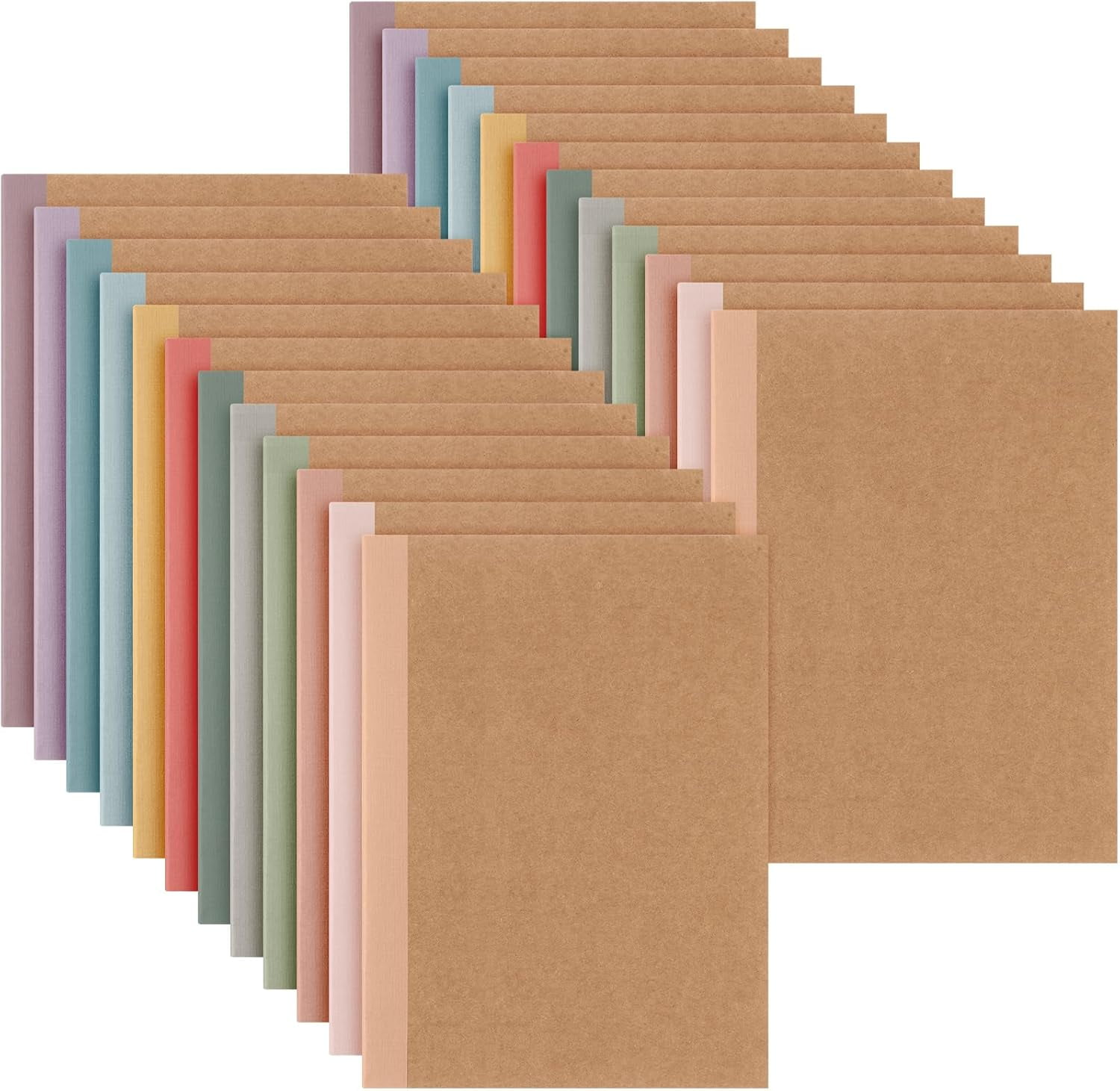 A5 Composition Notebook Journals 8 x 5.75 in College Ruled Kraft ...