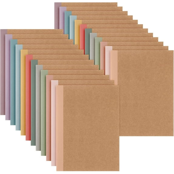 A5 Composition Notebook Journals 8 x 5.75 in College Ruled Kraft ...