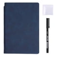 A5 Dry Erase Notebook with PU Leather Cover, Portable Reusable ...