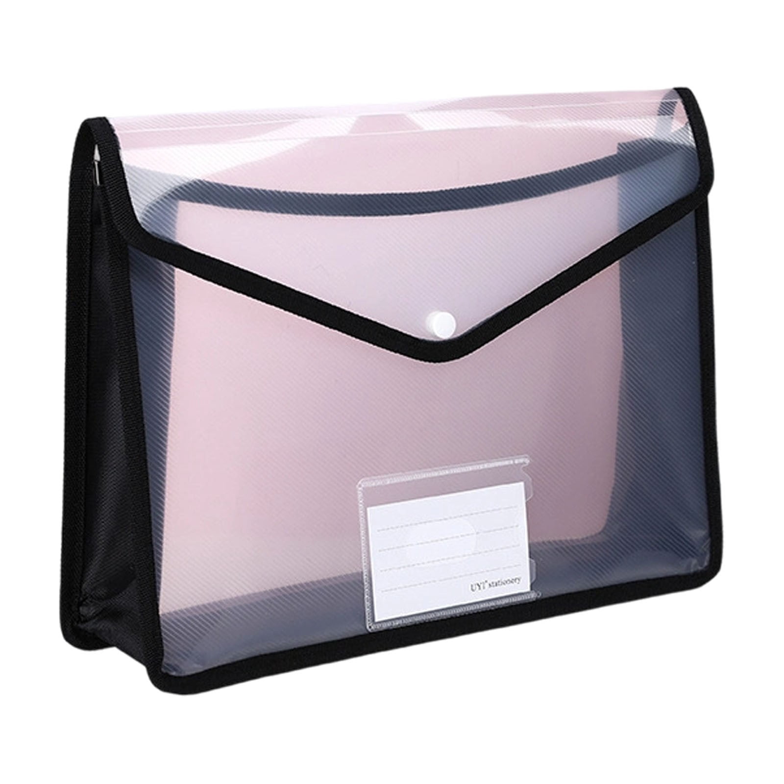 A5 Expandable Plastic File Folder, Thick Transparent Document Bag with ...