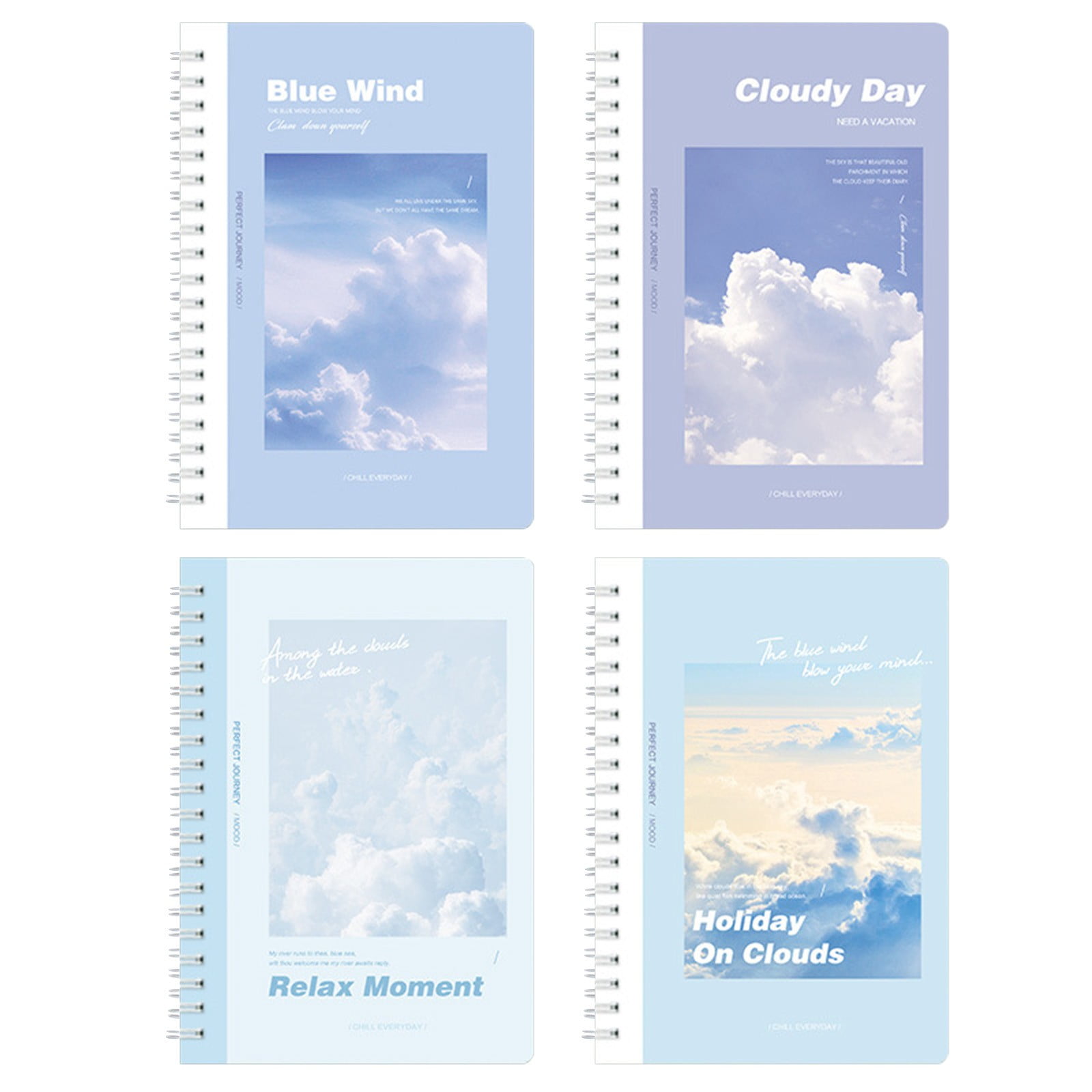 A5 Flip Coil Notebooks, 4 Pack 60 Sheets,Spiral Notebook Journal ...