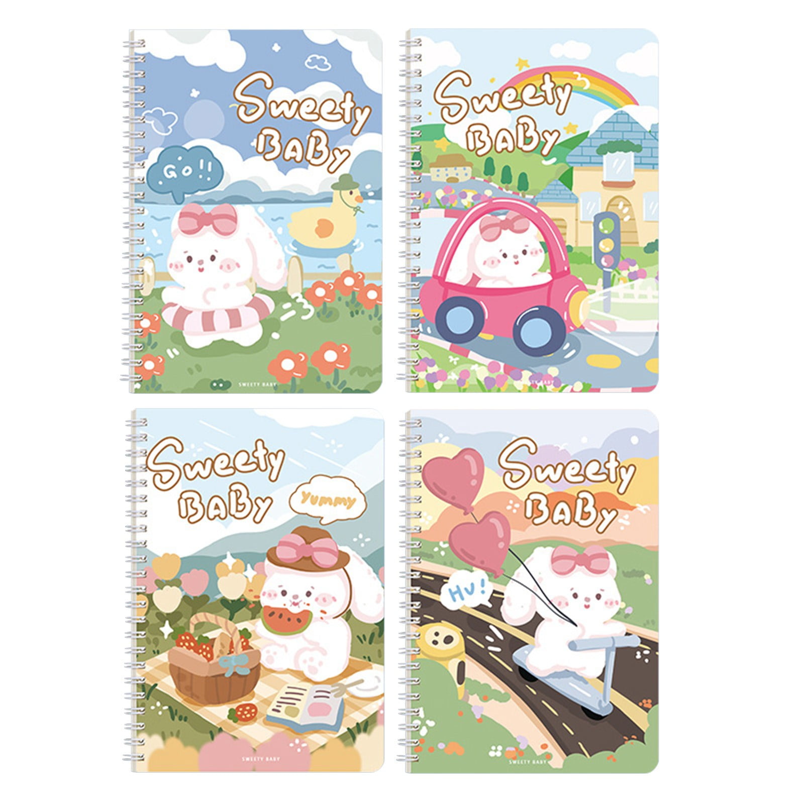 A5 Flip Coil Notebooks 4 Pack! Perfect For Students And Each Notebook ...