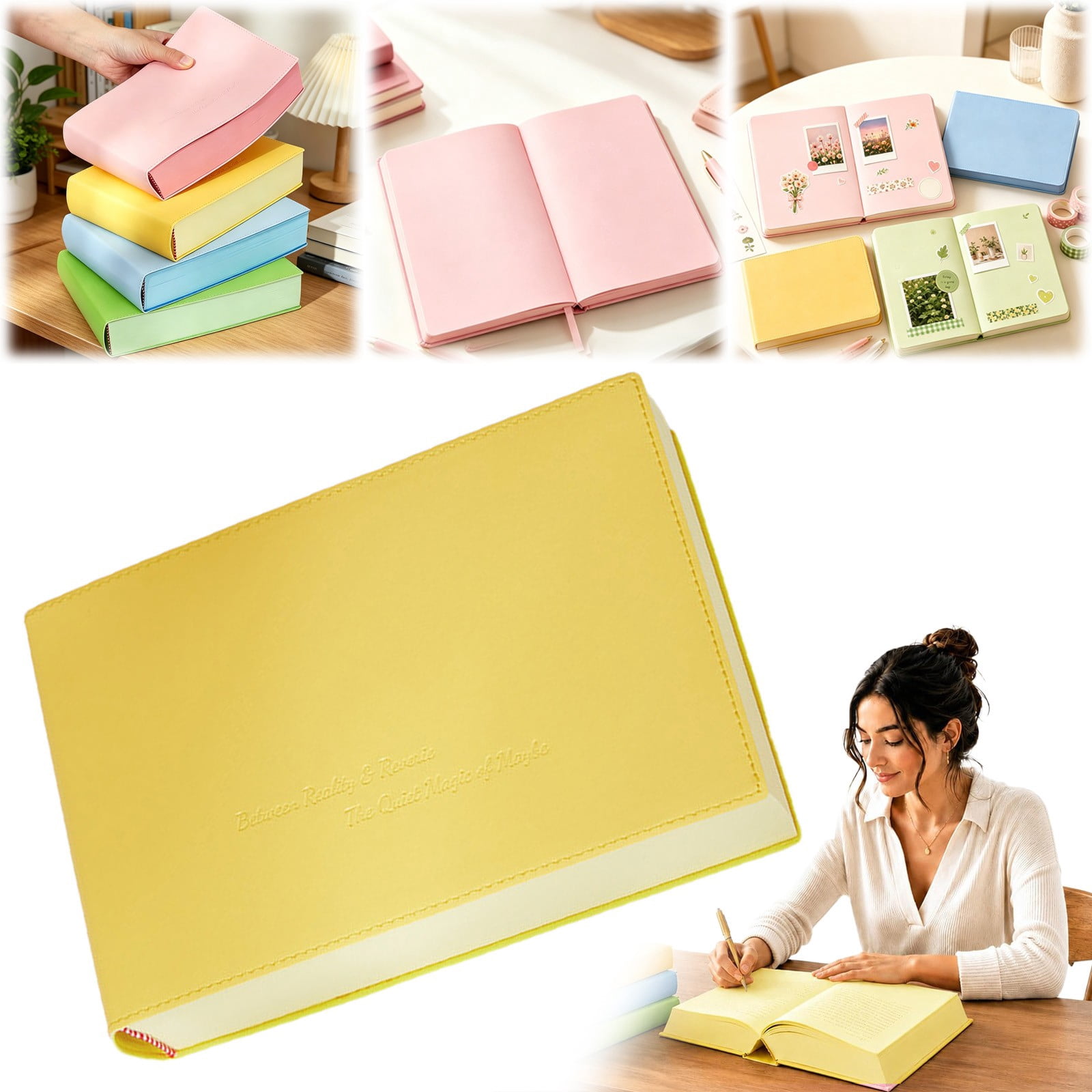 A5 Hardcover Journal Notebook, 720 Pages Thick Vintage PU Leather ...