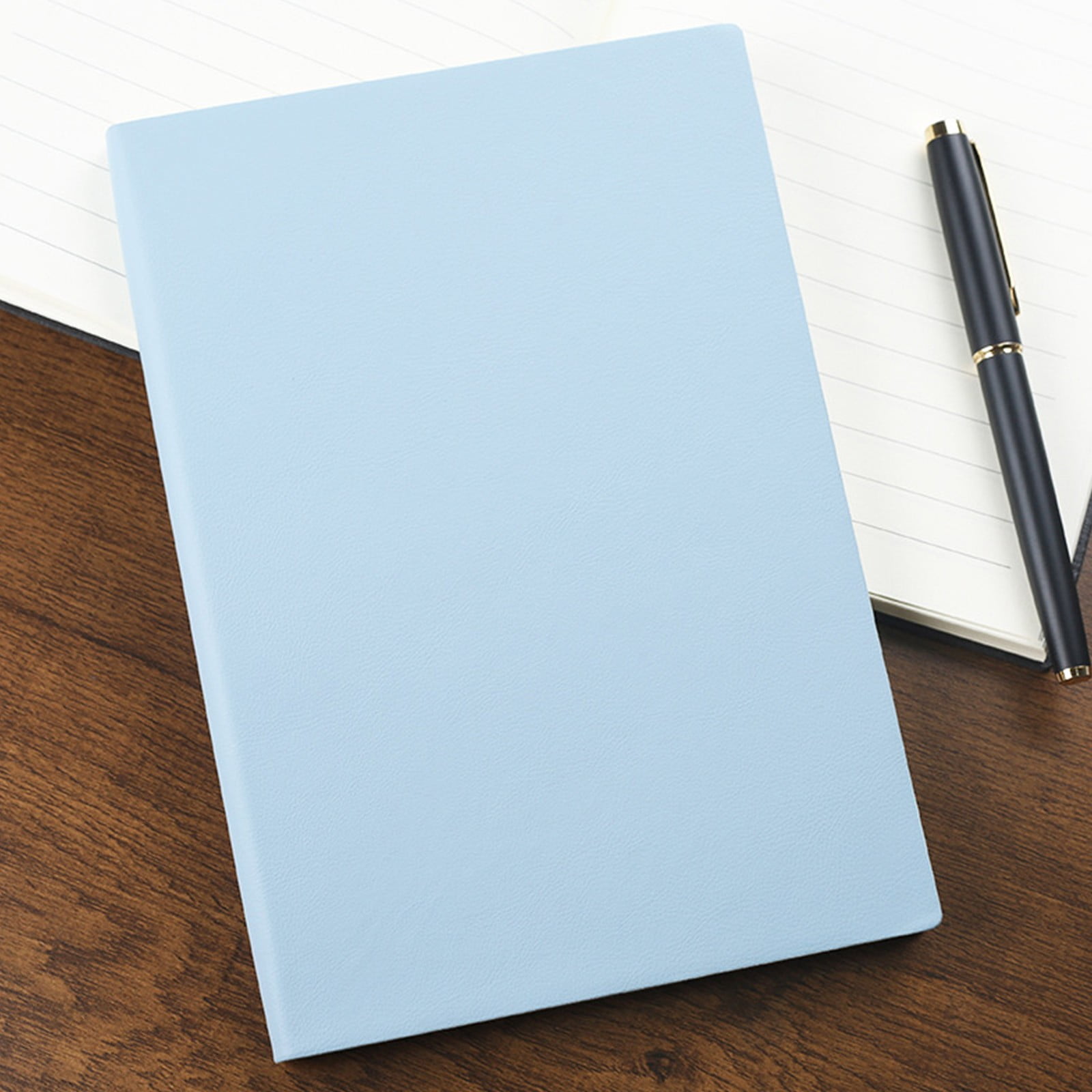 A5 Hardcover Notebook-21.5x14.5cm Business Office & Journal 450g Thick Paper Black Blue Mint ...