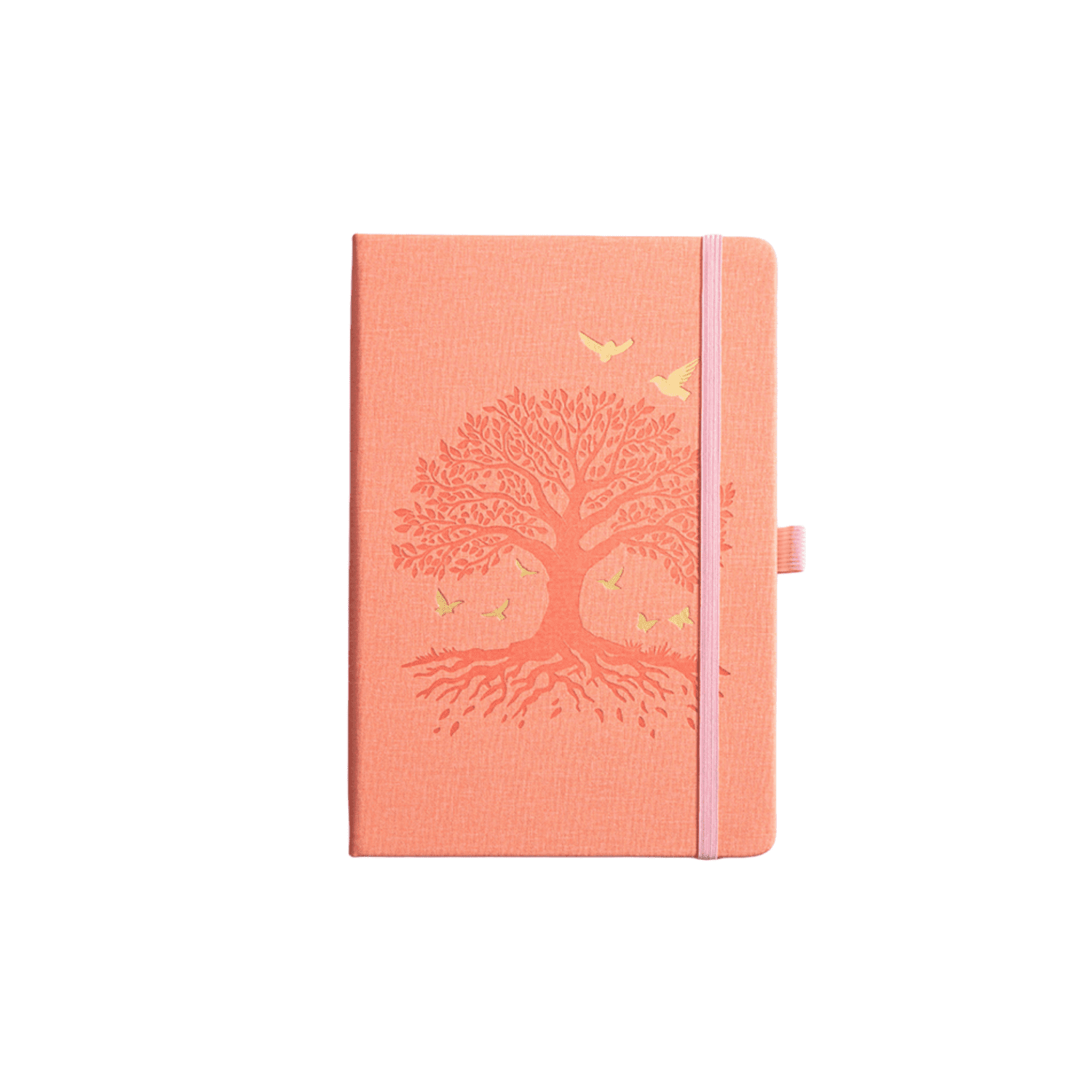 A5 Hardcover PU Leather Notebook Elastic Band Tree of Life Journal ...