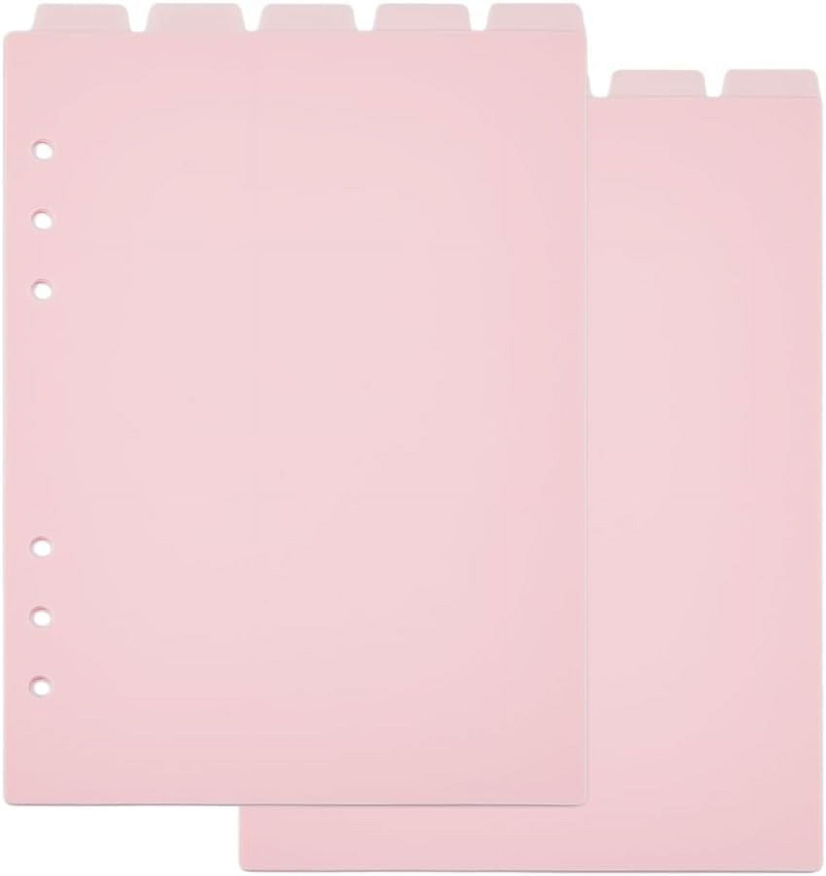 A5 Index Binder Dividers 8.6x5.8inch Pink Binder Dividers with Tabs 6 ...