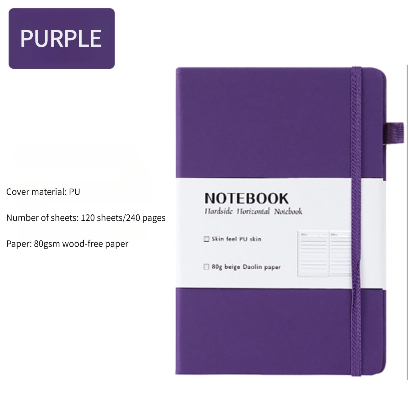 A5 Journal Notebook, 240-Page Lined Notebook for Writing, Note Taking ...