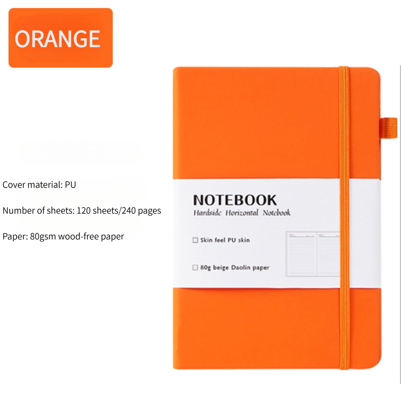 A5 Journal Notebook, 240-Page Lined Notebook for Writing, Note Taking ...