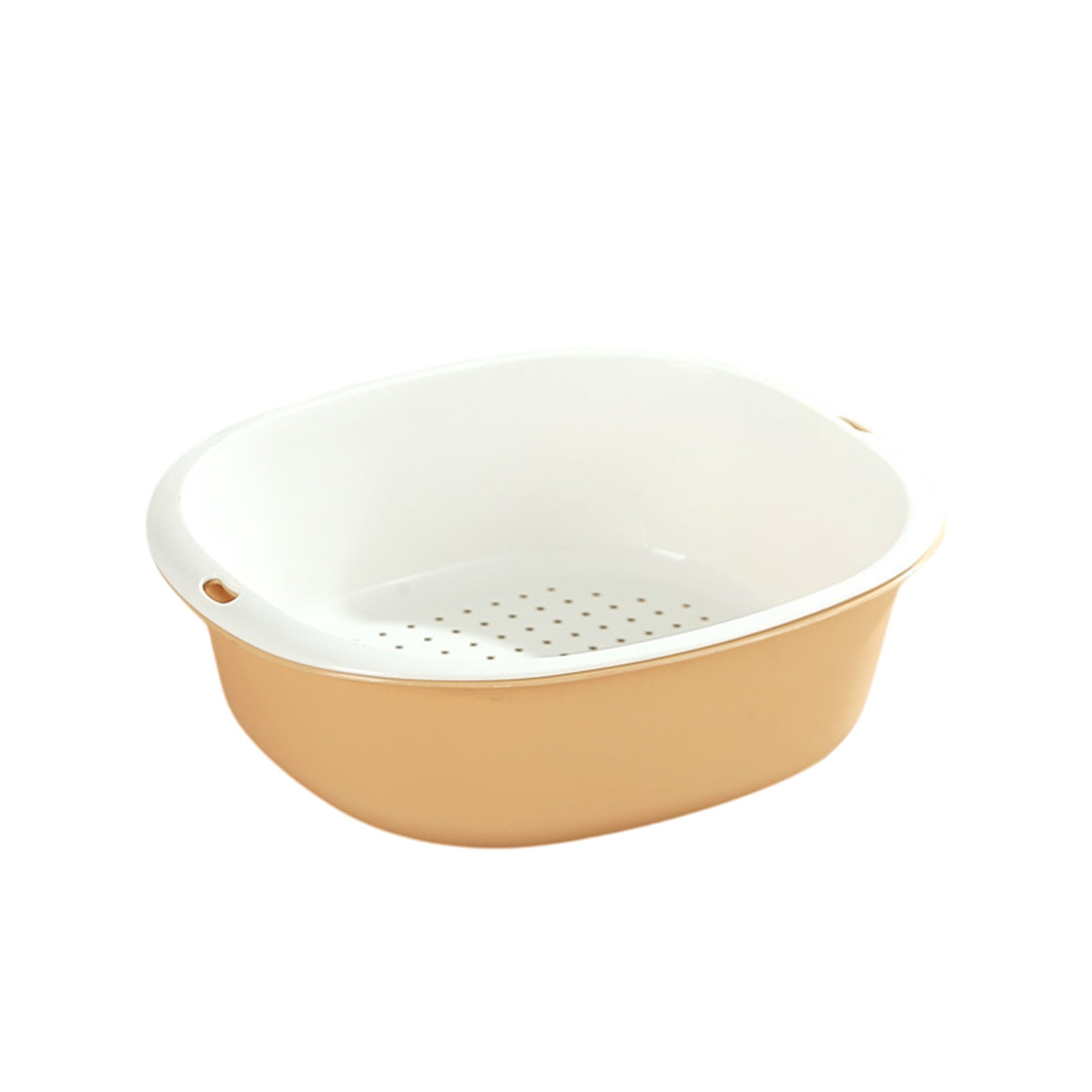 A5 Khaki Medium Plastic Drainer Basket Kitchen Organizer For Vegetables ...