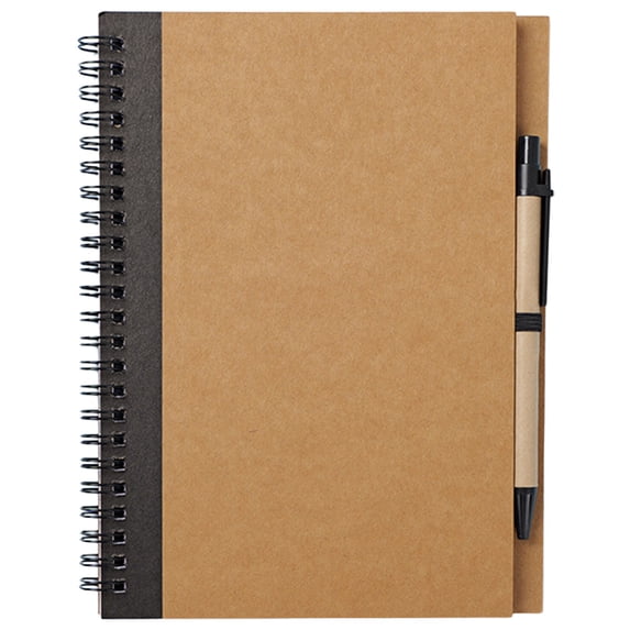 A5 Kraft Paper Notebook, Loetky Compact Notebook With Black-Ink Pen ...