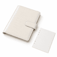 A5 Leather 6 Ring Binder - Crocodile Pattern Planner Cover Refillable ...