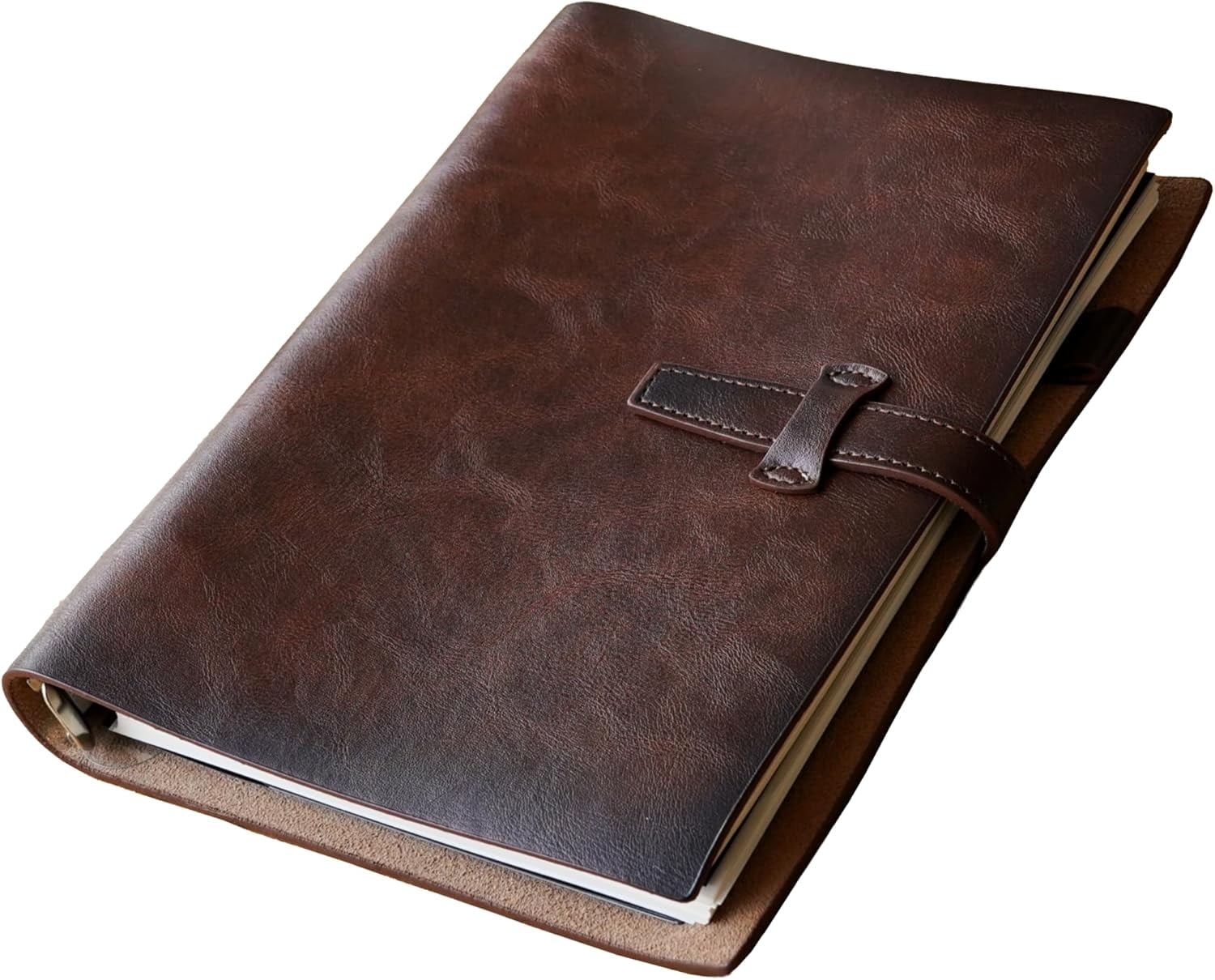 A5 Leather Binder Notebook, Reusable Leather Journal, Vintage Organizer ...