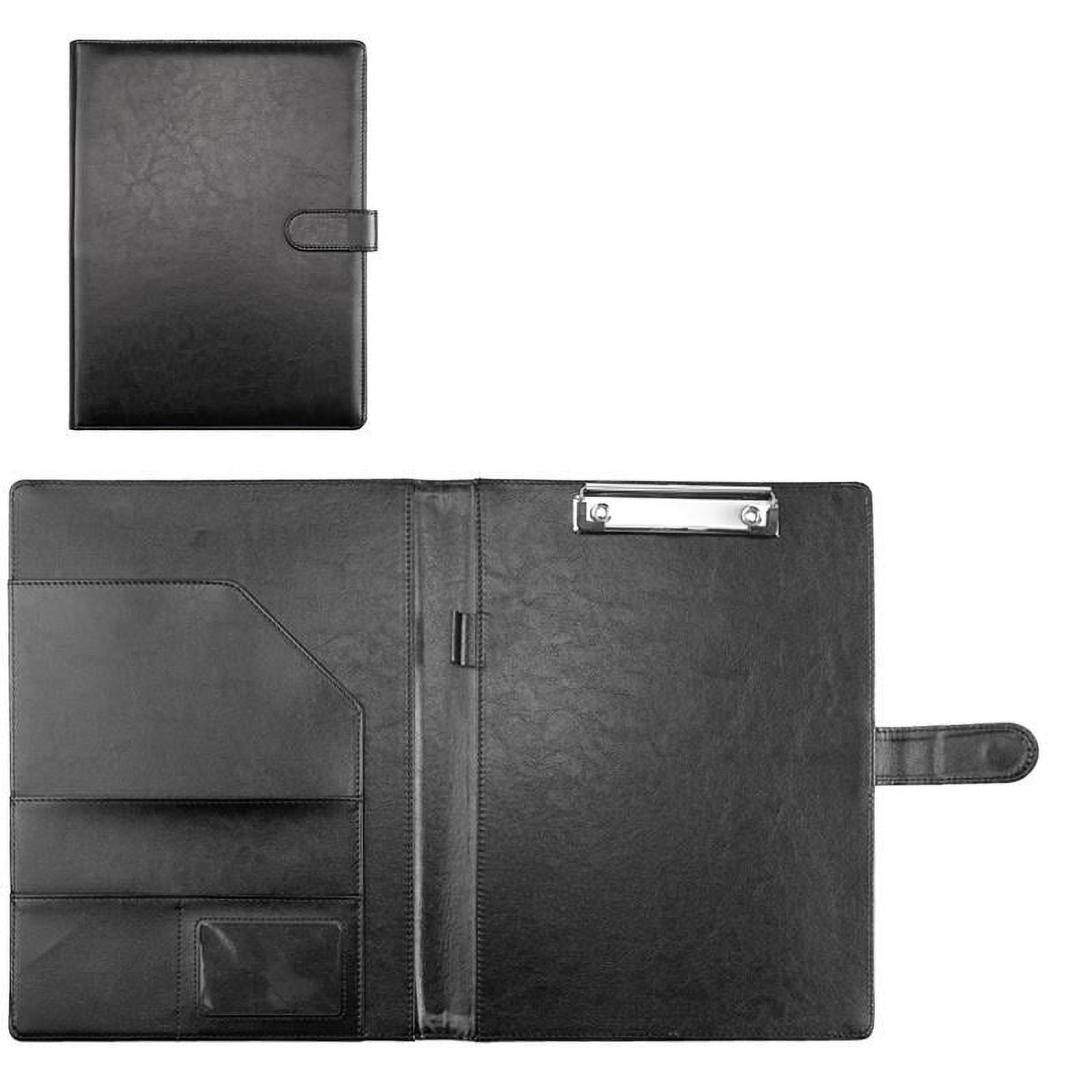 A5 Leather Padfolio Portfolio File Folder Clipboard Document Holder ...