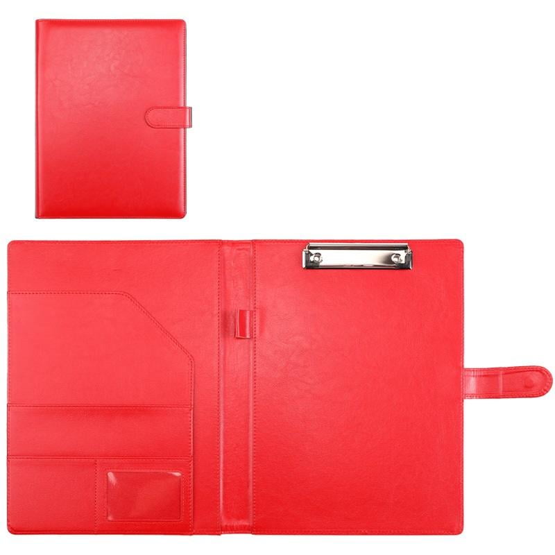 A5 Leather Padfolio Portfolio File Folder Clipboard Document Holder ...